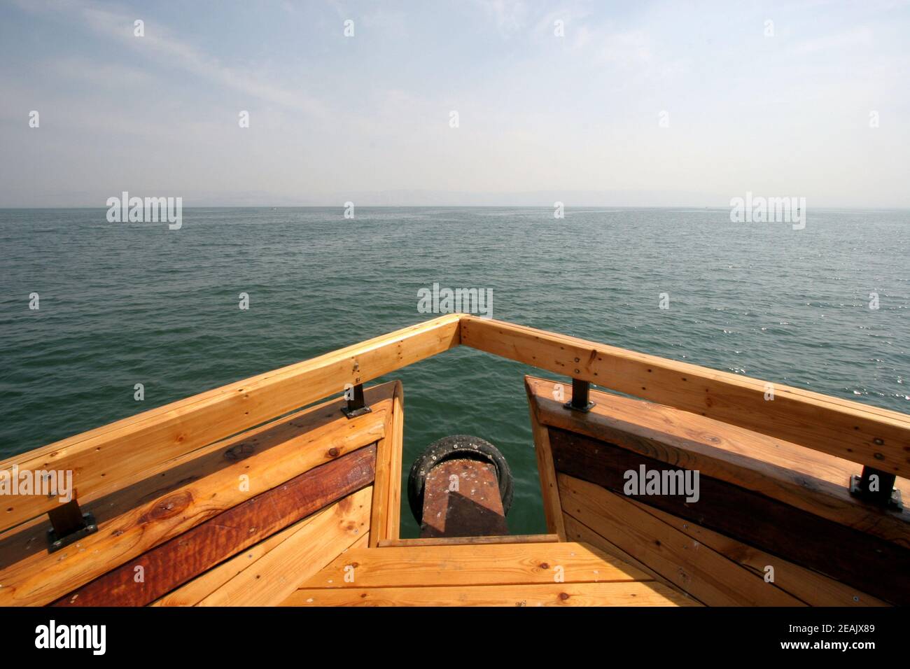 Boat on the Sea of Galilee Stock Photo - Alamy