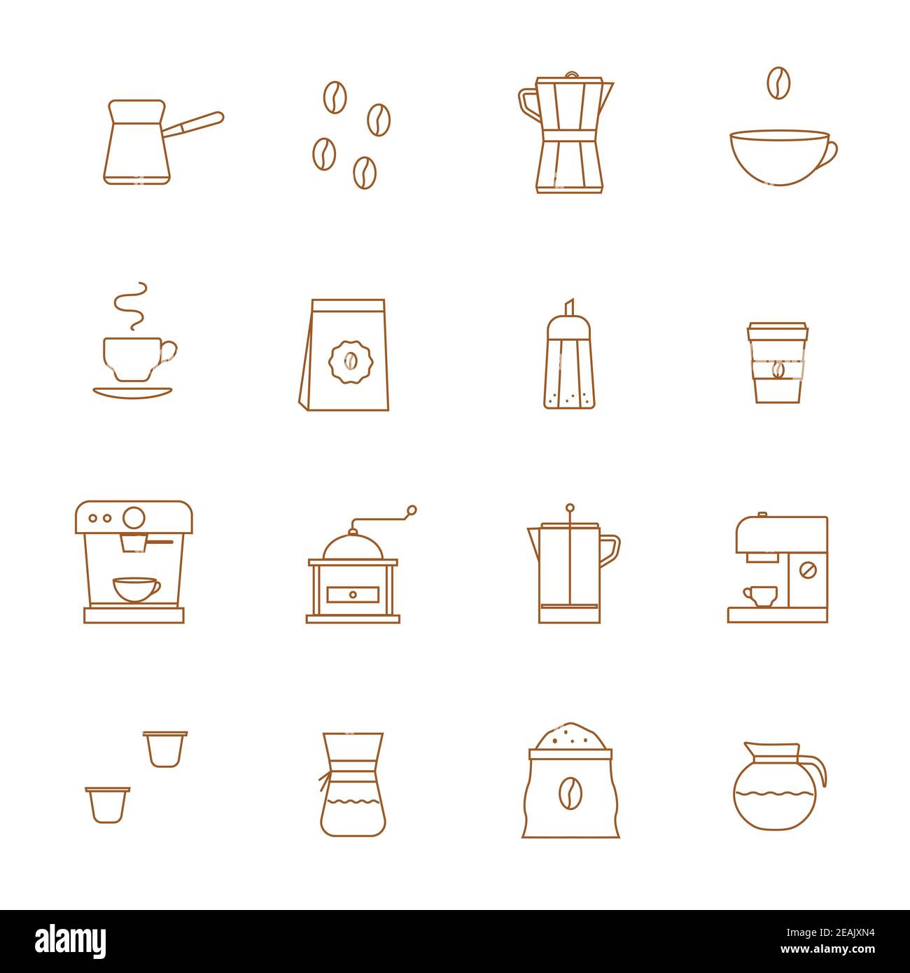 Coffee Related Vector Line Icons vector set Stock Vector Image & Art ...