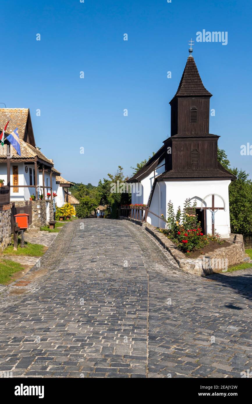 Historical village center of Holloko, region Northern Hungary Stock ...