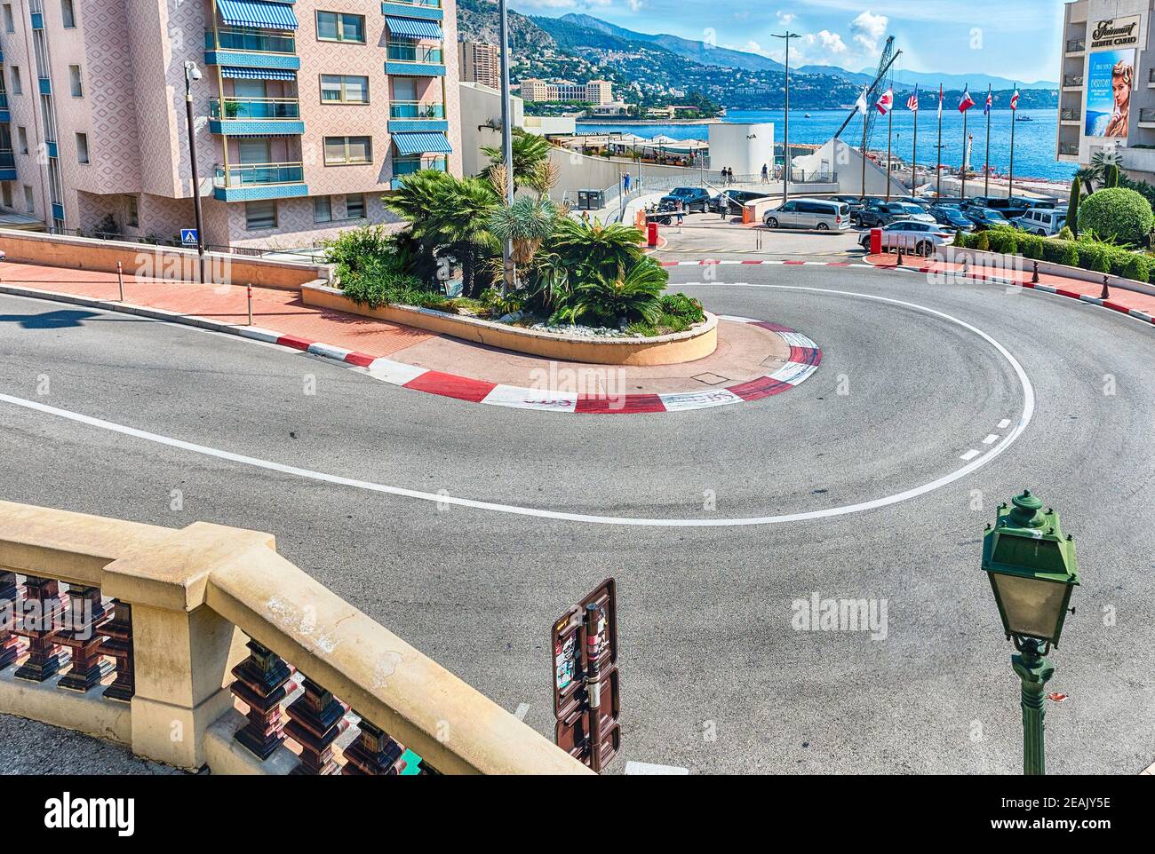 The Fairmont Hairpin or Loews Curve, Monte Carlo, Monaco Stock Photo ...