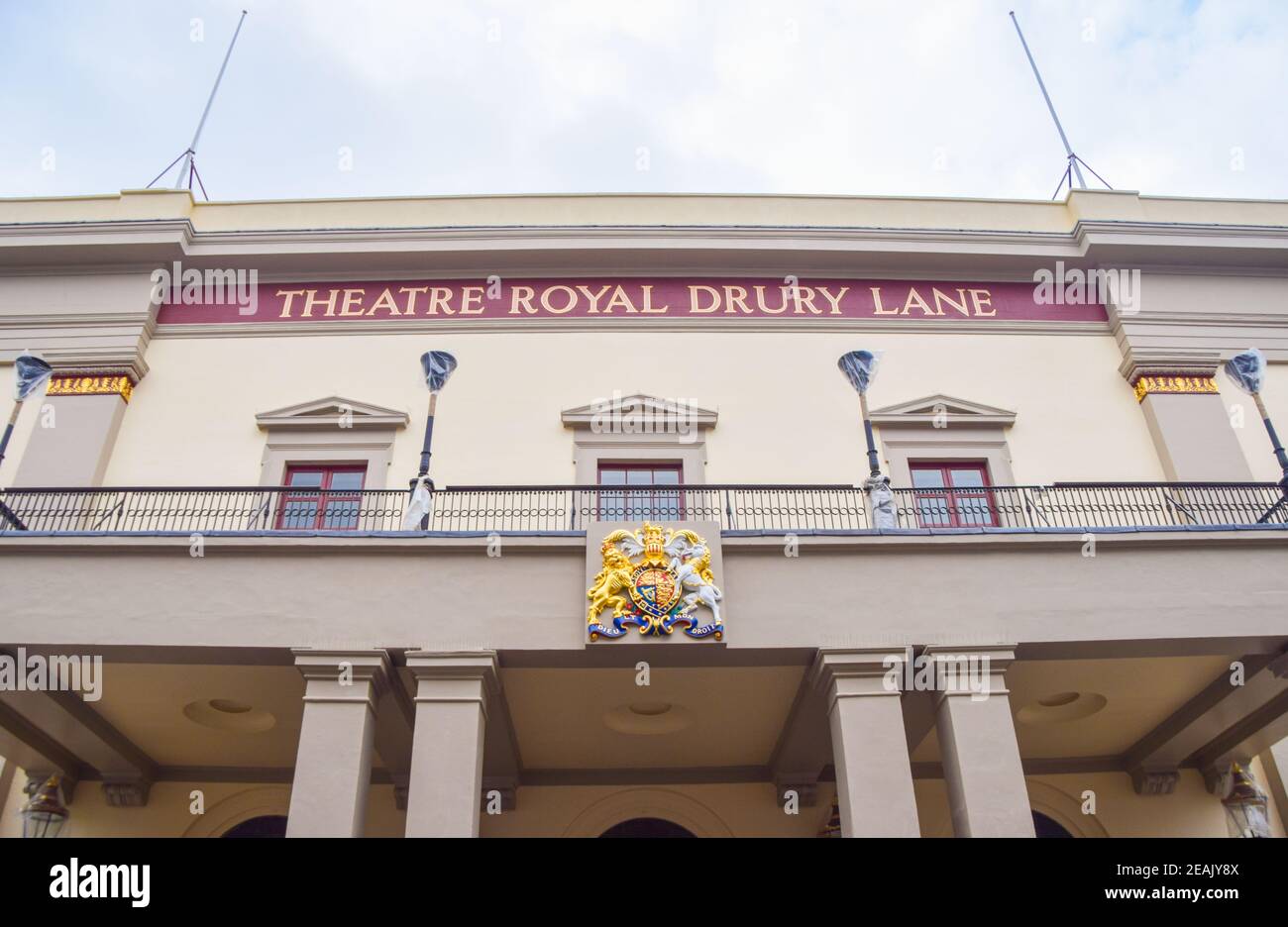 Theatre Royal Drury Lane exterior, Covent Garden, London Stock Photo ...