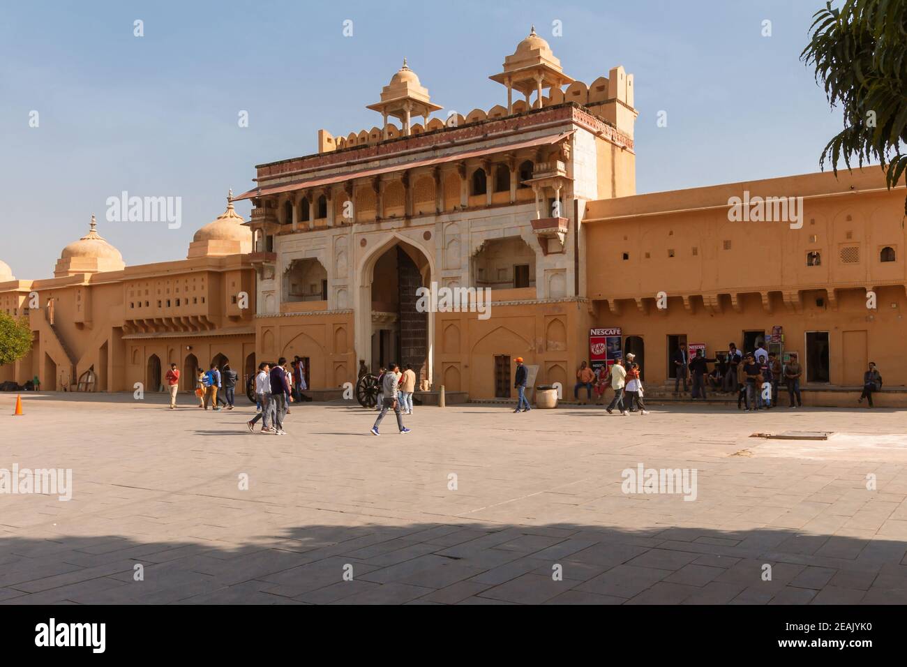 View Of Suraj Pole Gate From Jalebi Chowk Inside Amer Fort Stock Photo ...