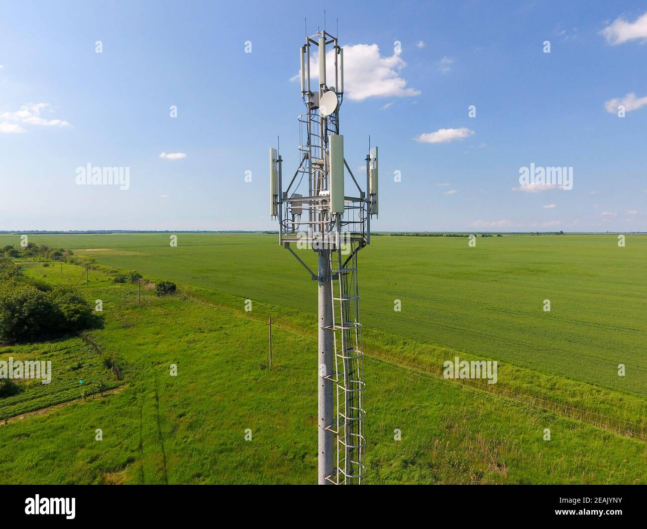 Cellular tower. Equipment for relaying cellular and mobile signal Stock ...