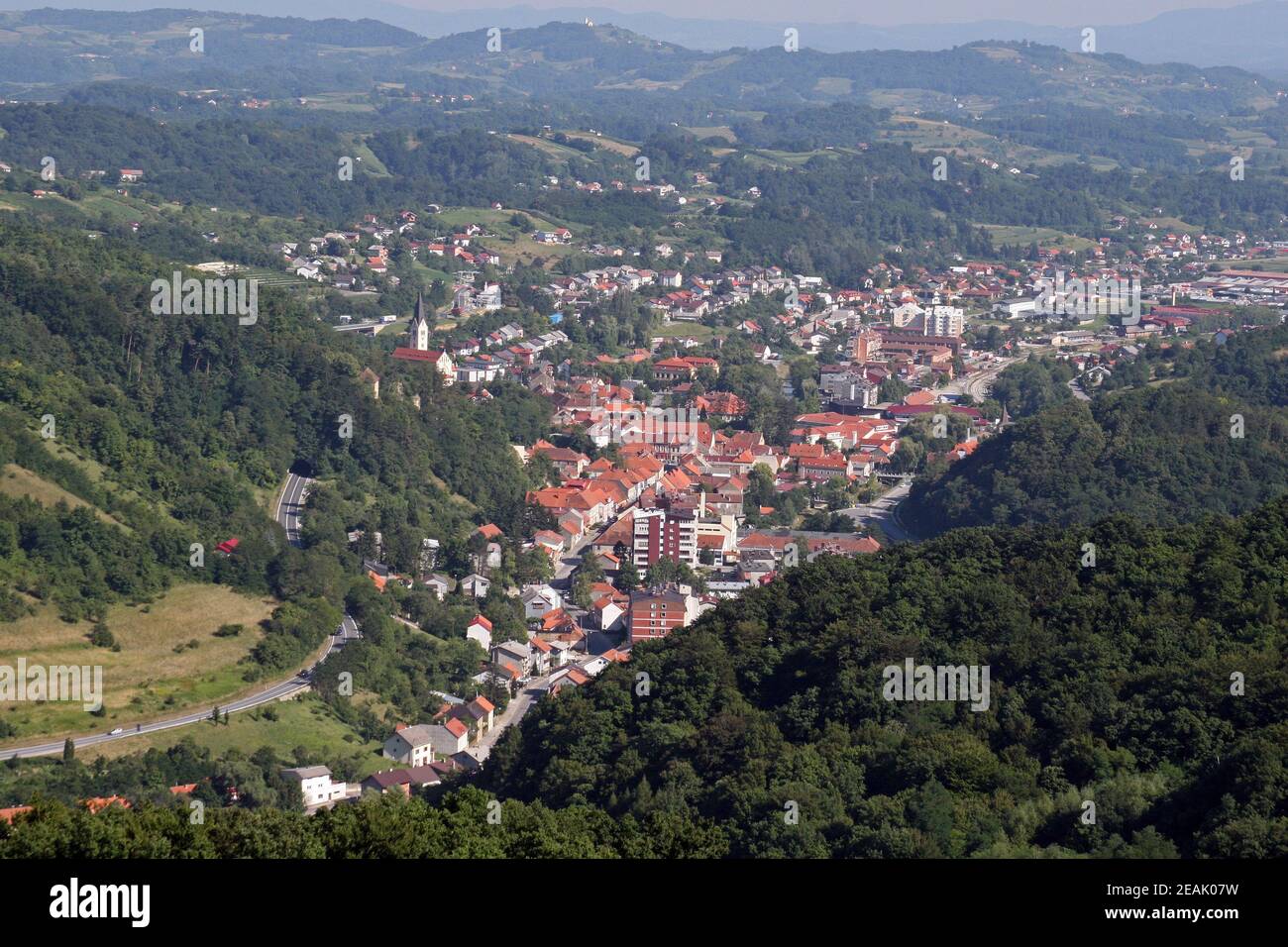 Town of Krapina panoramic view, Zagorje region, Croatia Stock Photo - Alamy
