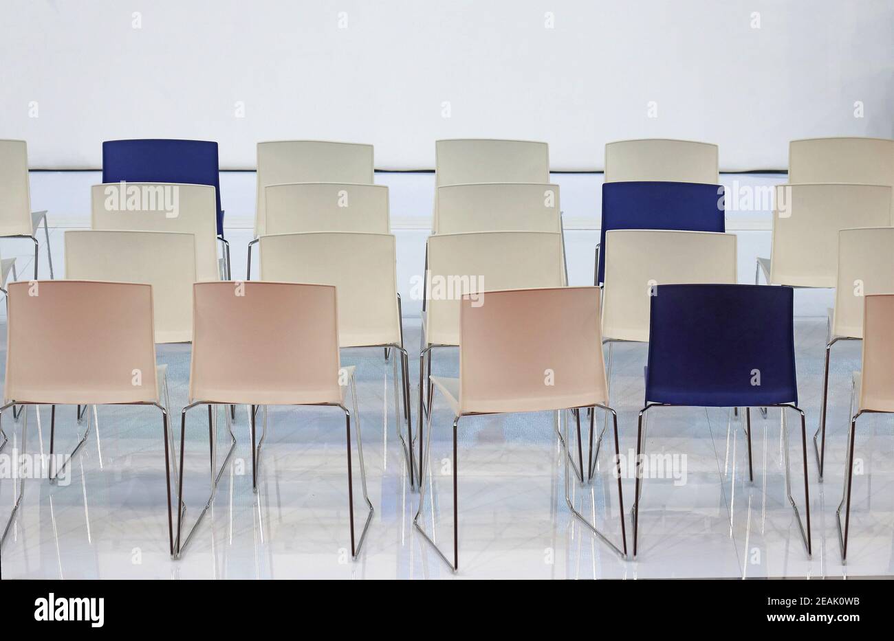 Chair rows interior Stock Photo - Alamy