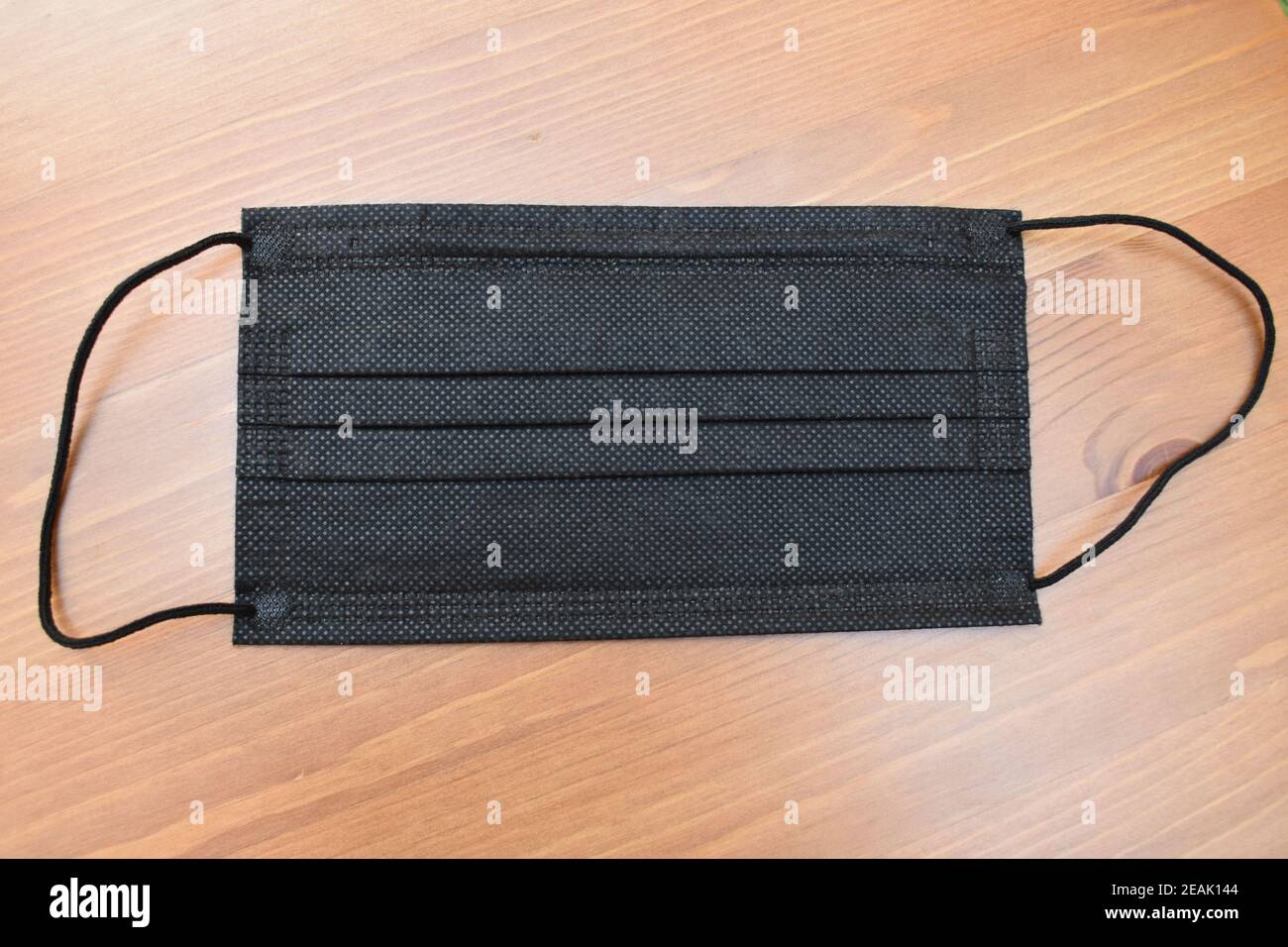 Black Surgical Mask Stock Photo - Alamy