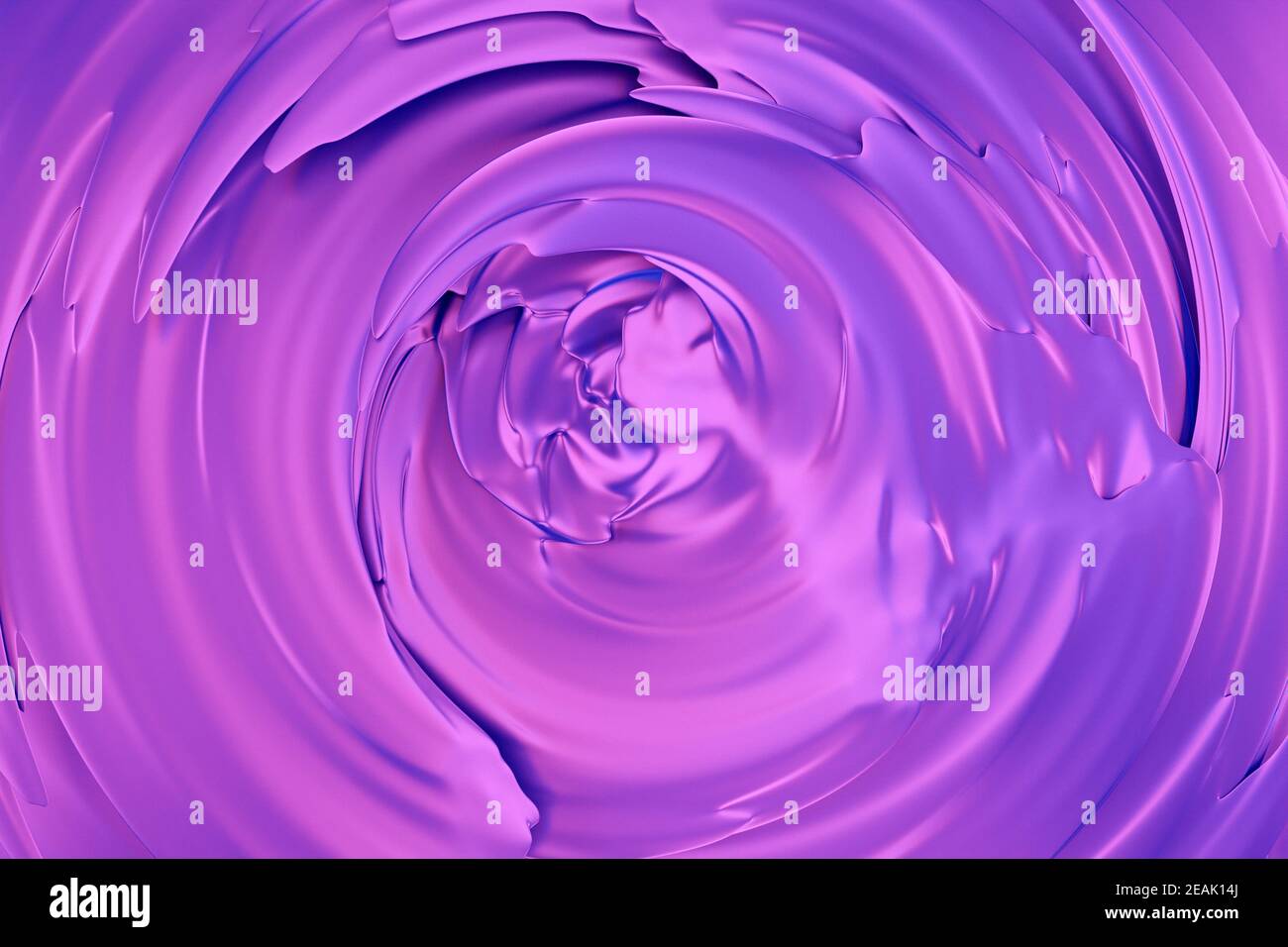 3D illustration of a hypnotic pattern. Abstract purple background with ...
