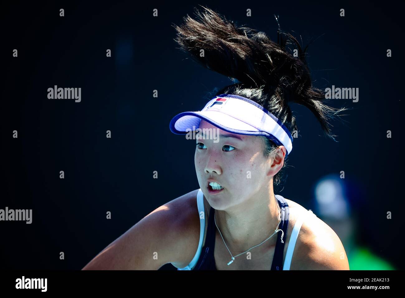 US Ann Li pictured during a tennis match between French Cornet and US ...