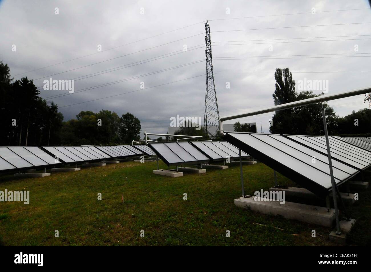 solar collector field for sustainable energy Stock Photo - Alamy