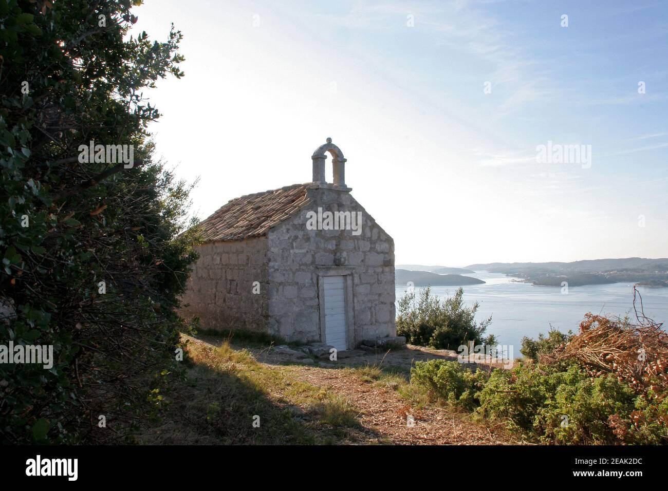 A little church above the sea coast Stock Photo - Alamy