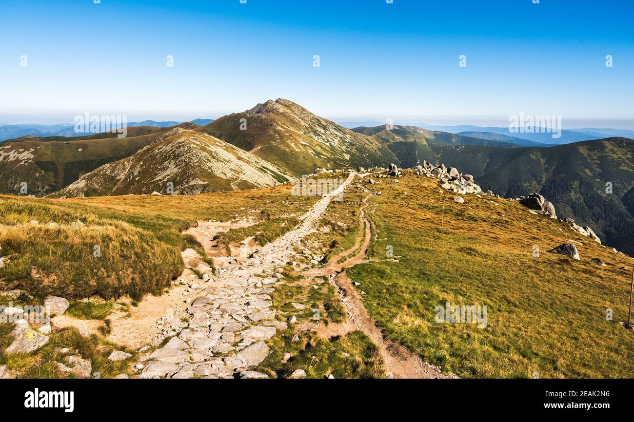Mountain Ridge with Hiking Trail Stock Photo - Alamy