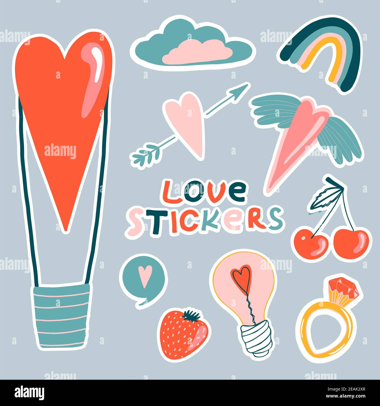 Love stickers hi-res stock photography and images - Alamy
