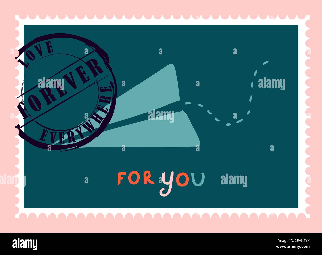 romantic postage stamps. envelopes and cards for valentine's day. Top ...