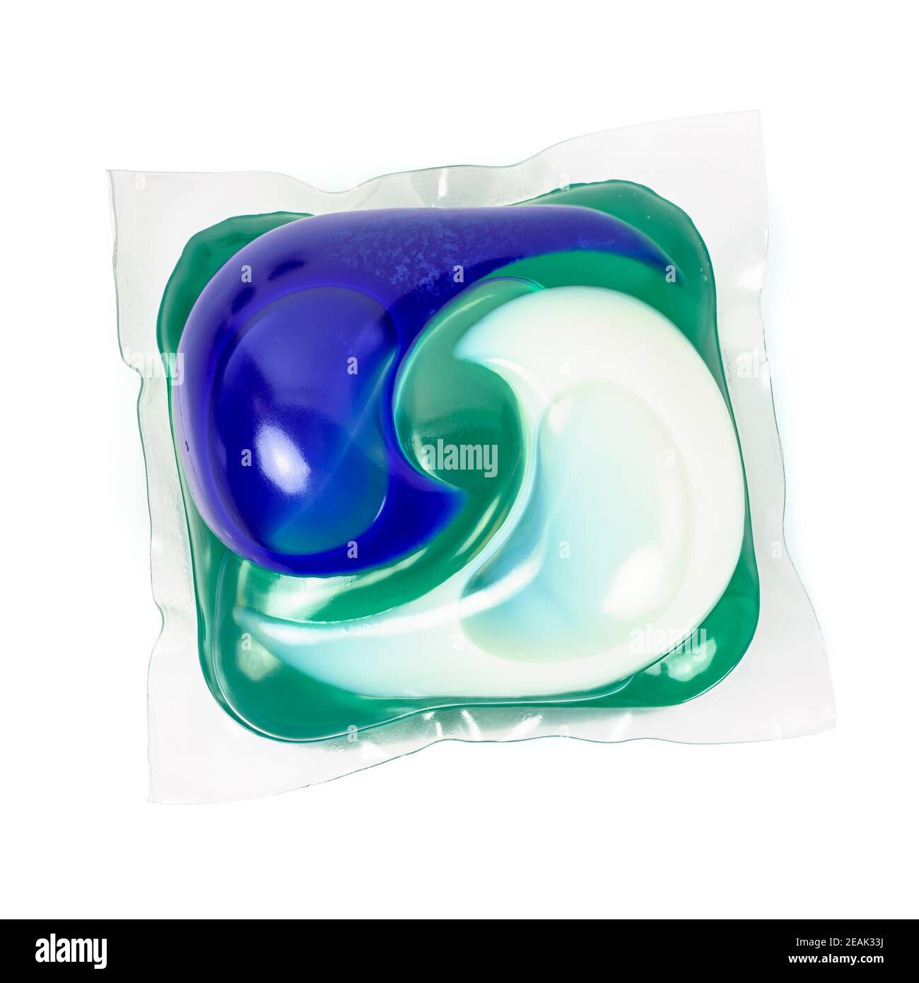 Detergent capsule on white background Stock Photo - Alamy