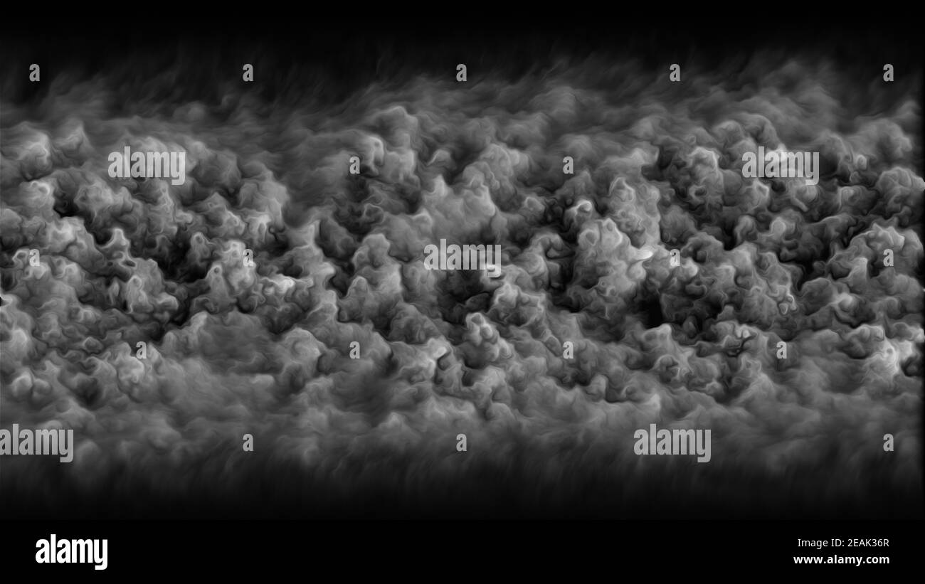 Computer generated realistic background of dense smoke, 3D render ...