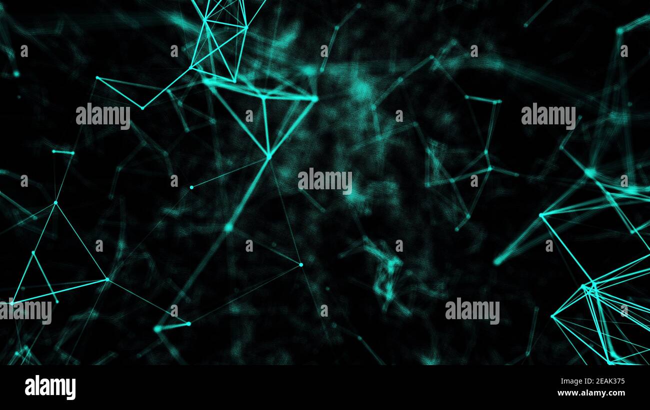 Abstract Connection Dots Technology Background Network Concept 3d