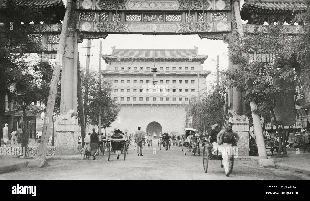 Early 20th century photograph: Zhengyangmenm, Qianmen Gate, Peking ...