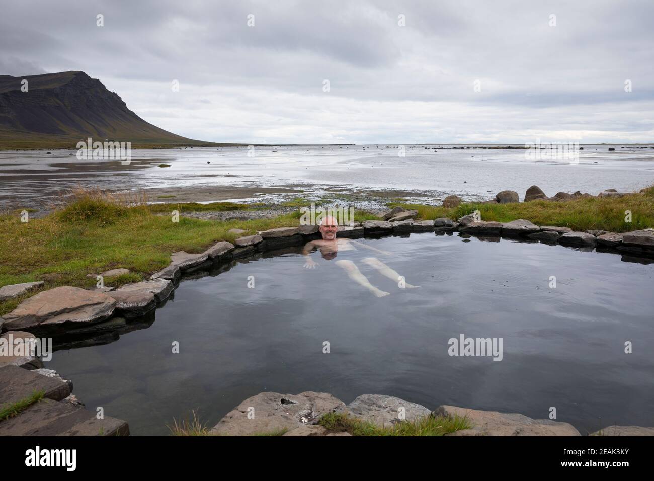 Krosslaug geothermal pool hi-res stock photography and images - Alamy