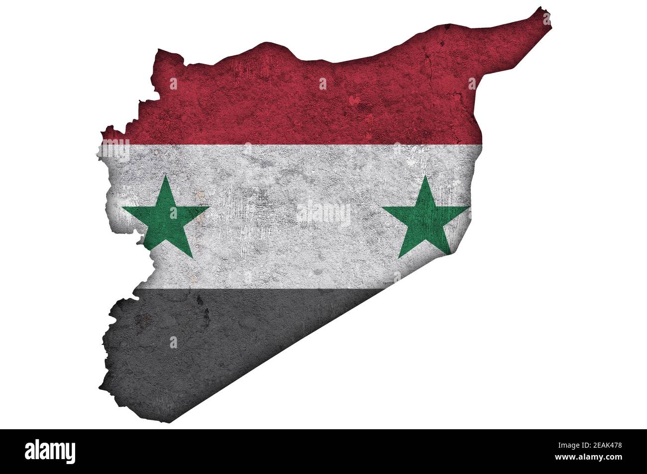 Map and flag of Syria on weathered concrete Stock Photo - Alamy