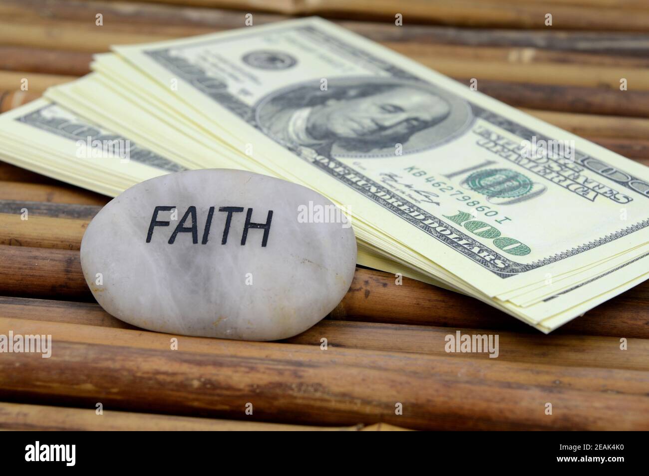 Faith For Wealth Stock Photo - Alamy