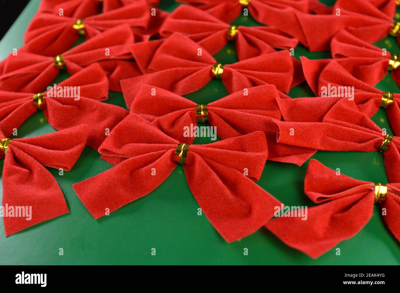 Decorative Red Bows Stock Photo - Alamy