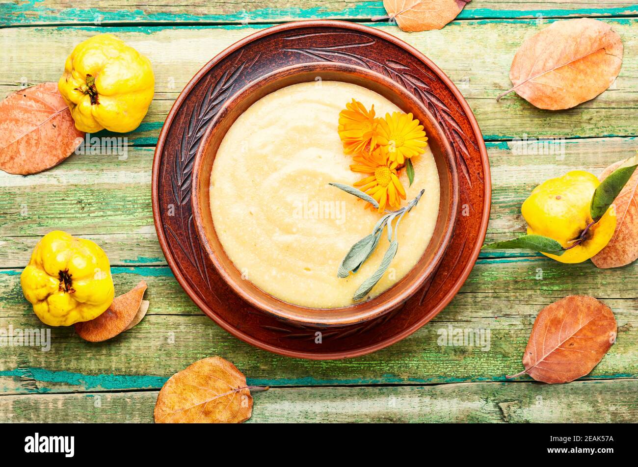Quince puree soup Stock Photo - Alamy
