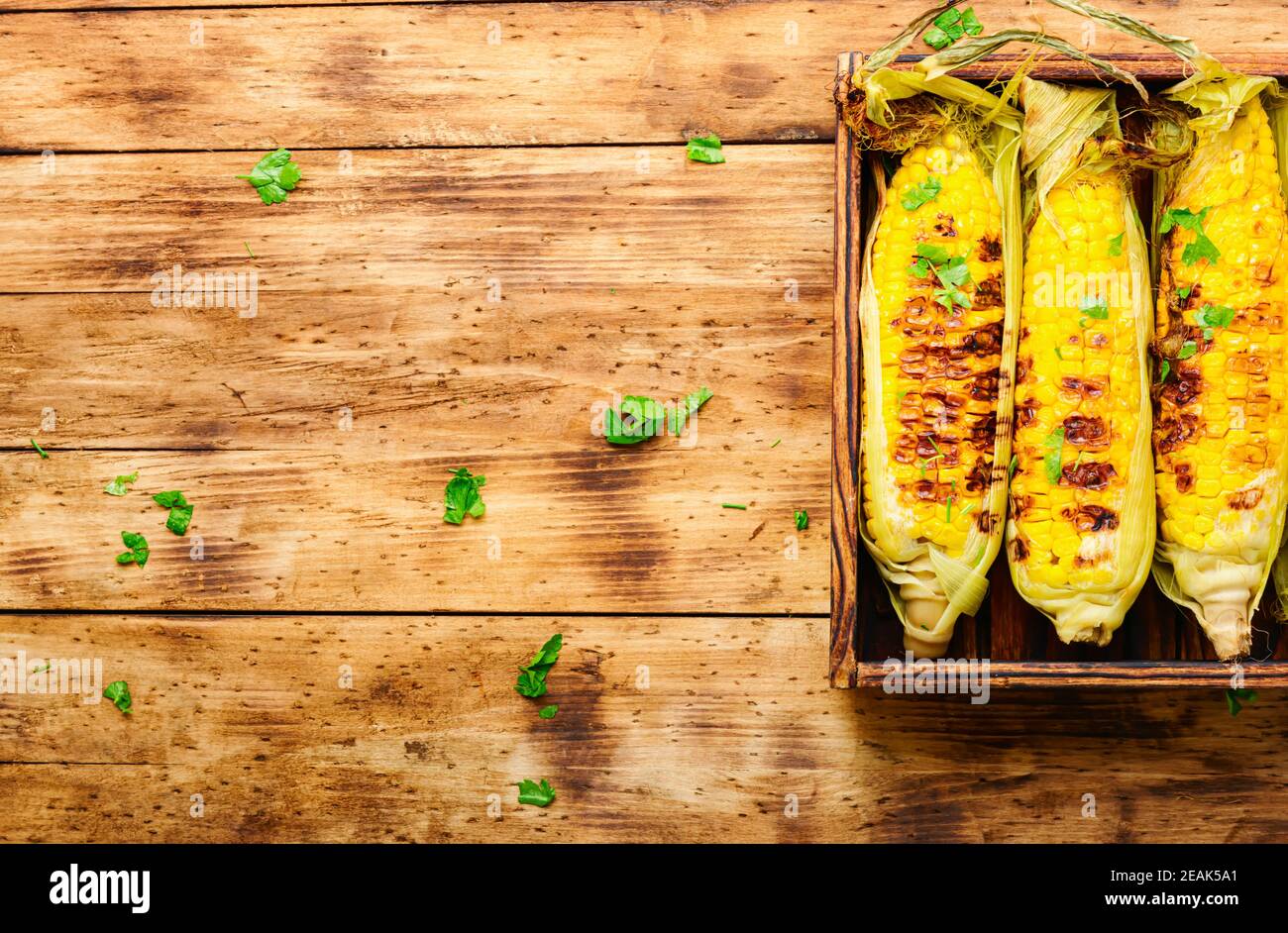 Grilled sweet corn cob Stock Photo - Alamy