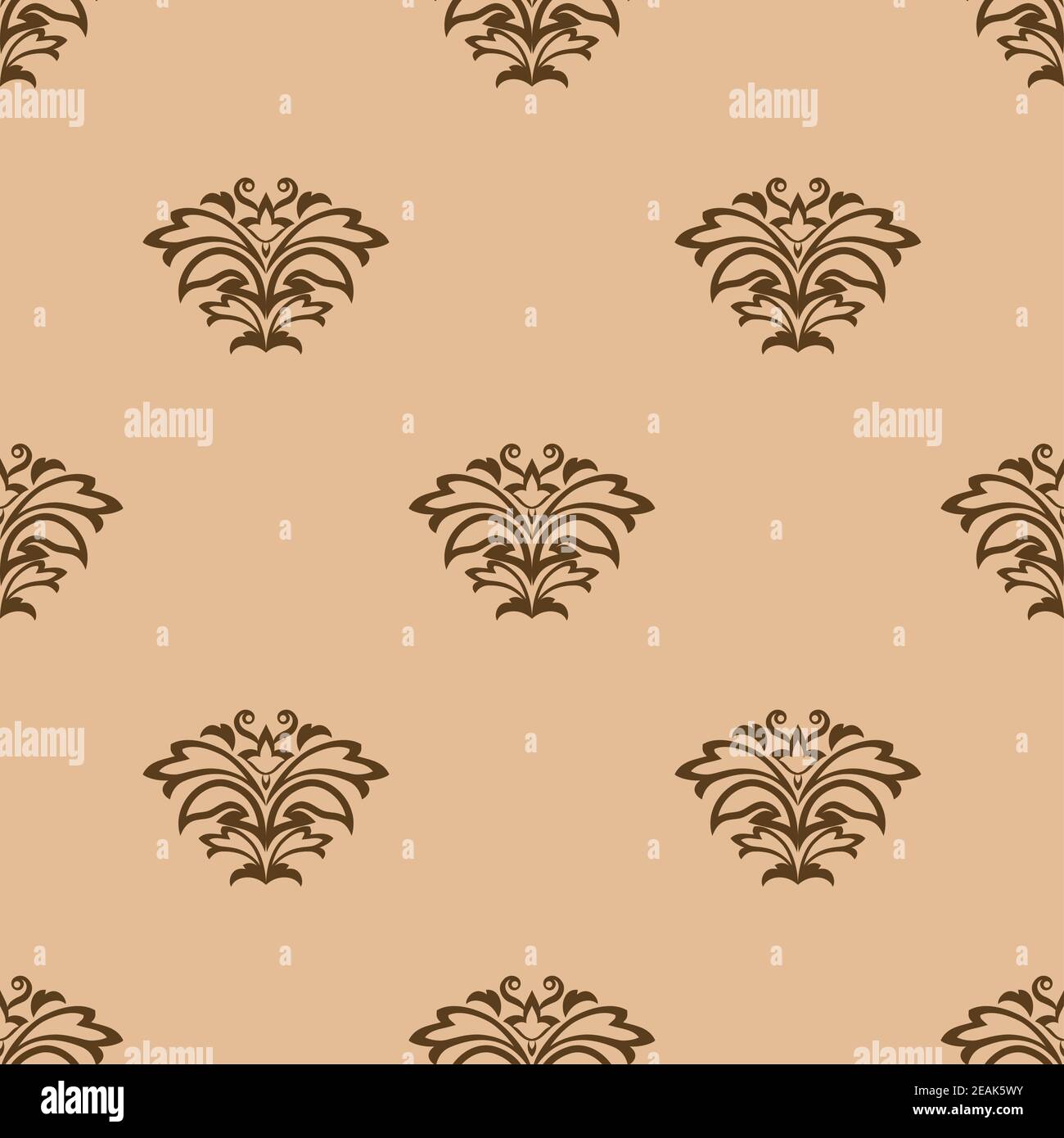 Beige floral seamless pattern background for wallpaper and textile ...
