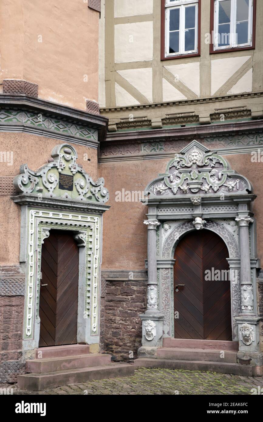 Schloss Bevern, bedeutendes Baudenkmmal der Weserrenaissance Stock ...
