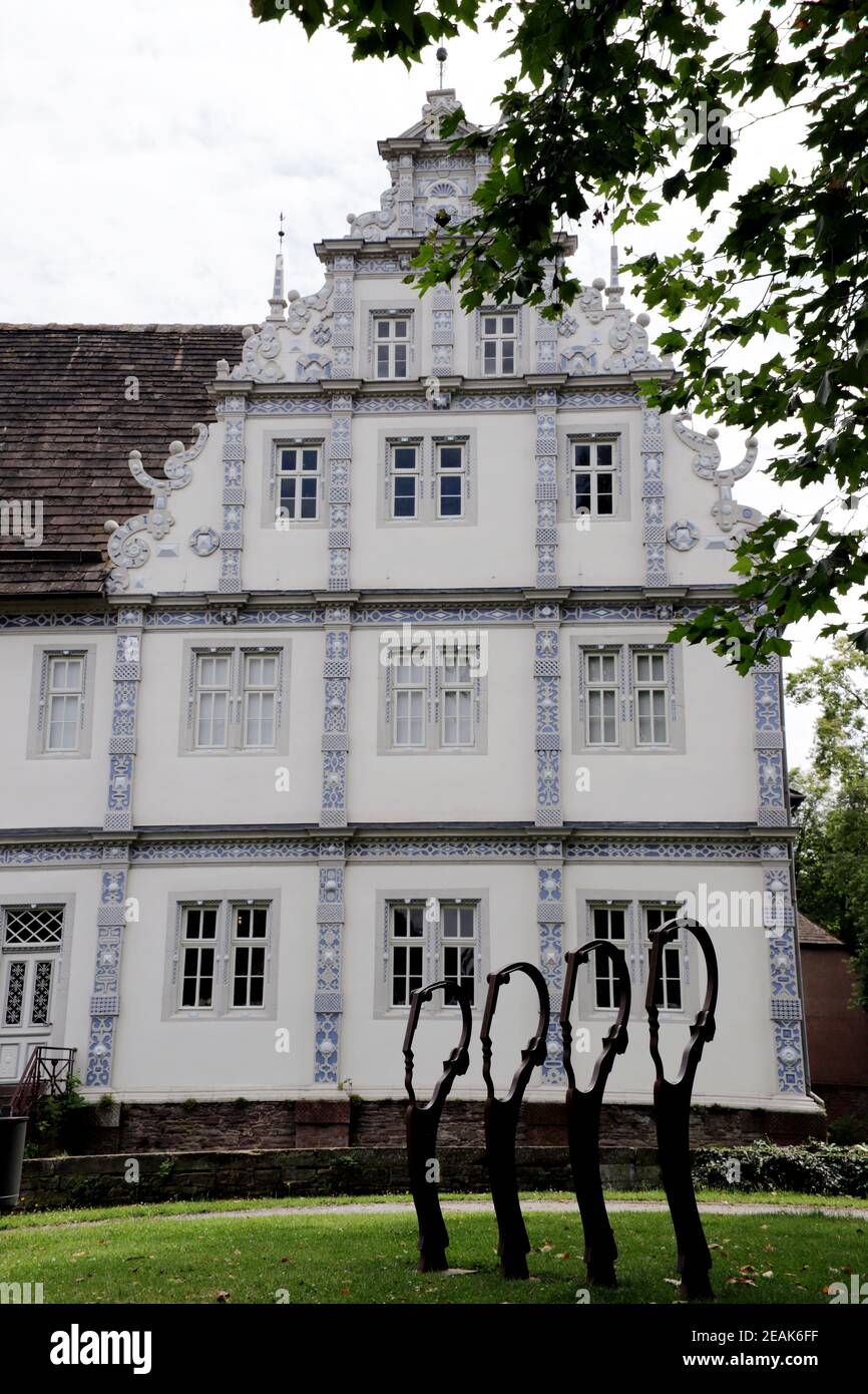 Schloss Bevern, bedeutendes Baudenkmmal der Weserrenaissance Stock ...