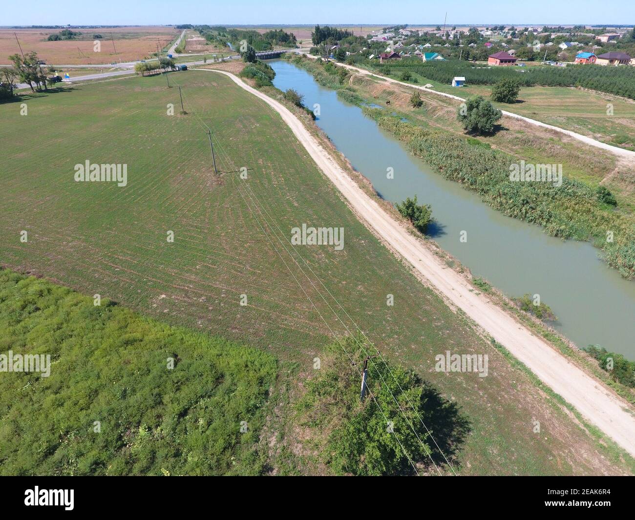 Top view of the river channel Stock Photo - Alamy