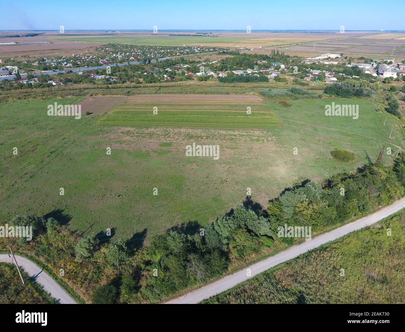 Aerial top view small villas hi-res stock photography and images - Alamy