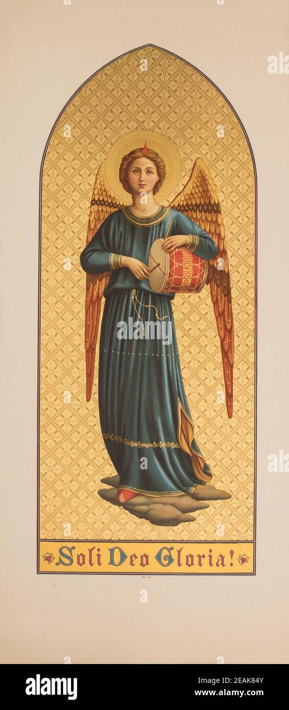Catholic Liturgy. Soli Deo Gloria! Engraving by Heinrich Lefler (1863 ...