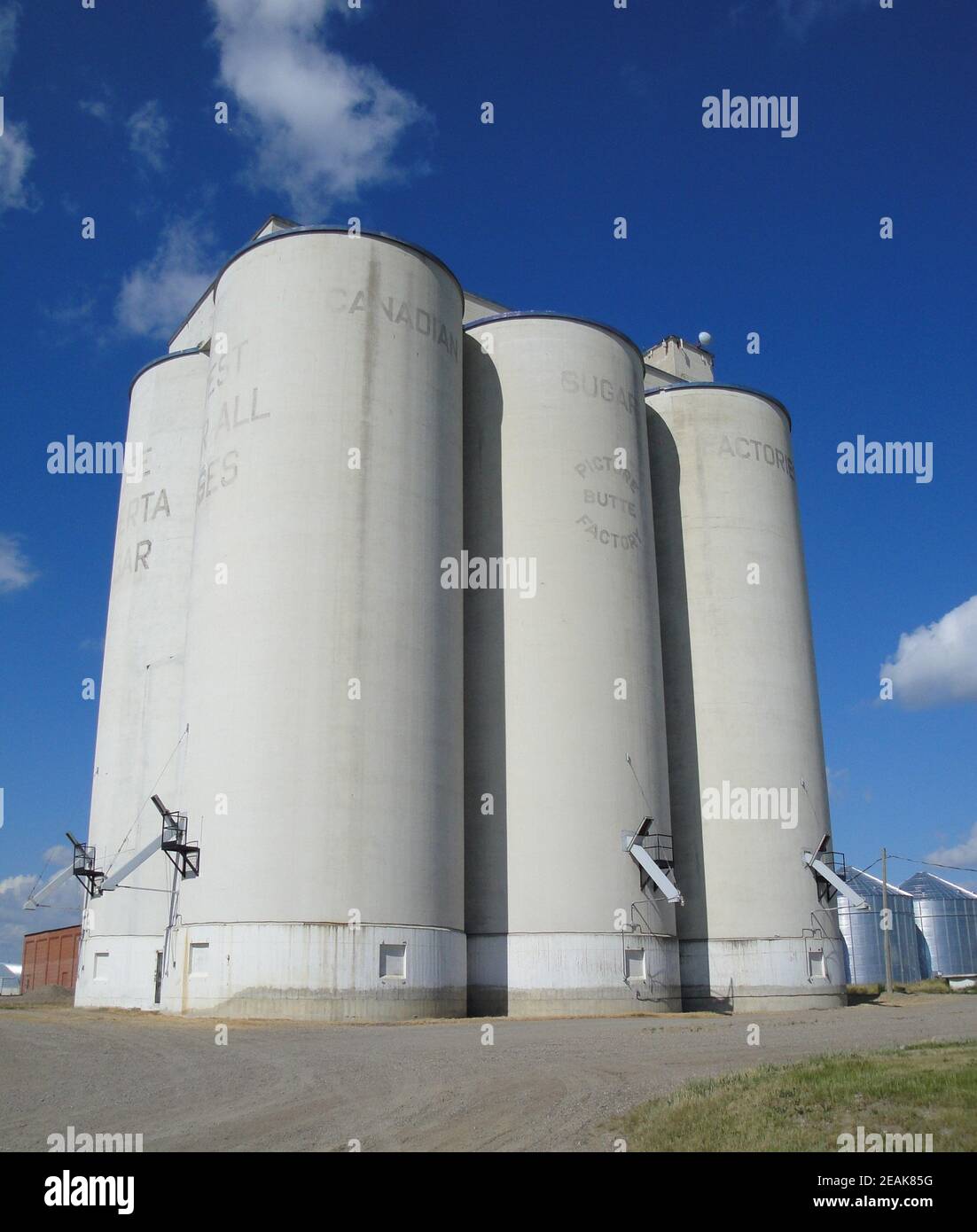 An old sugar silo in Southern Alberta Stock Photo - Alamy