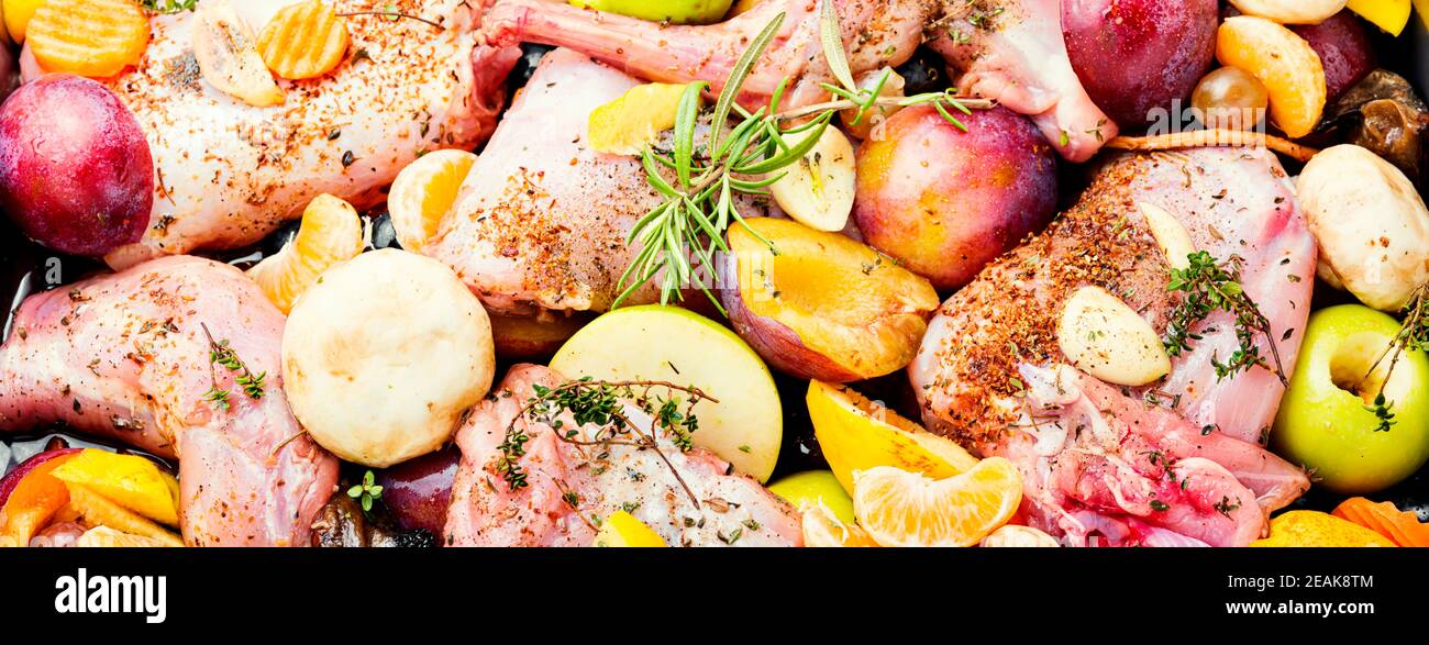 Raw rabbit meat Stock Photo - Alamy