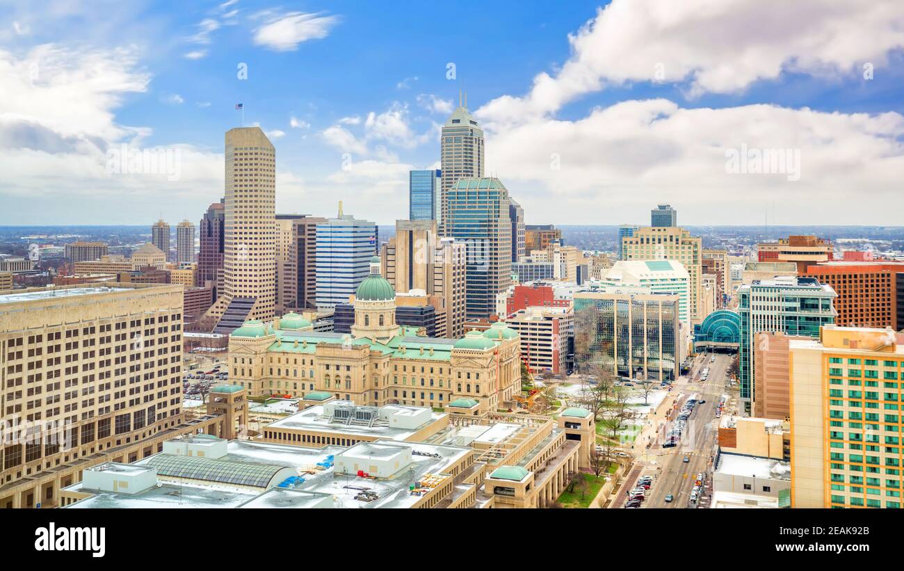 Indianapolis aerial hi-res stock photography and images - Alamy