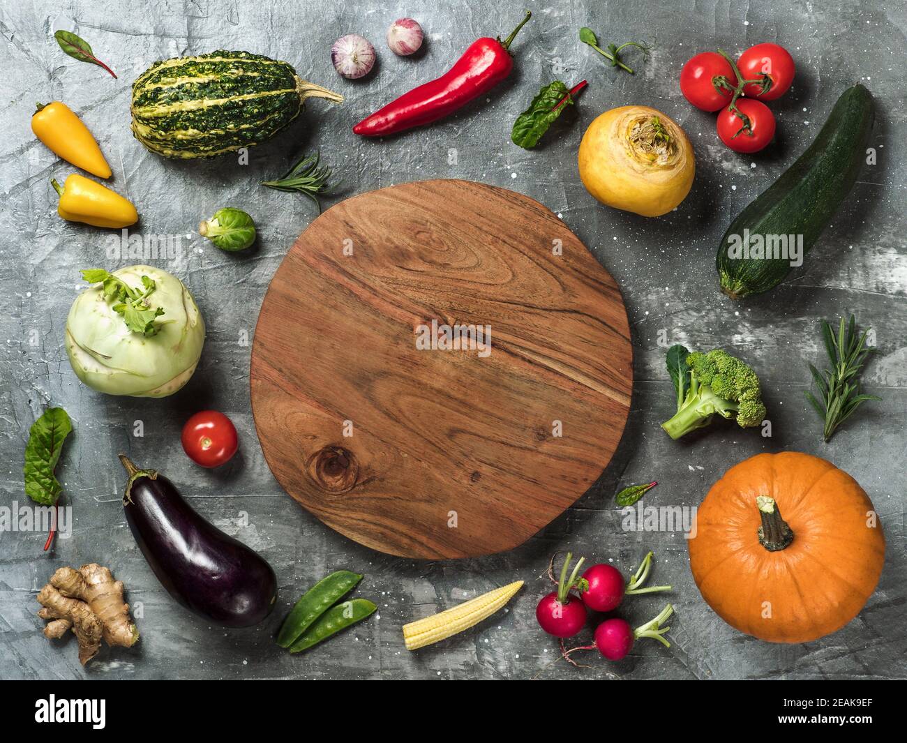 Selection of vegetables, copy space, top view Stock Photo - Alamy