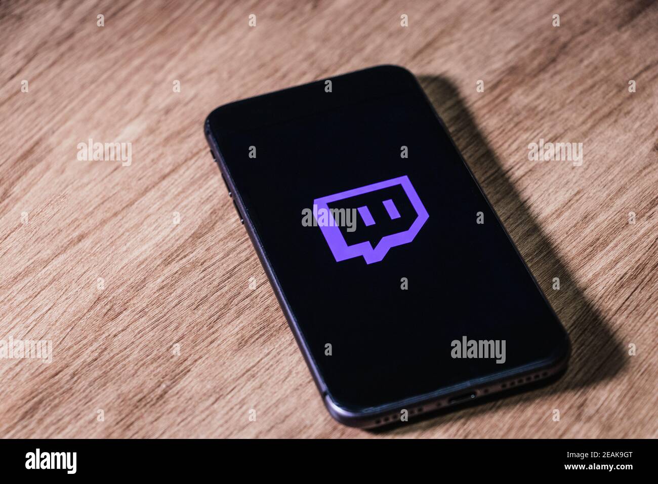 MADRID, SPAIN - Feb 09, 2021: MADRID, SPAIN - 09 FEBRUARY, 2021: twitch ...