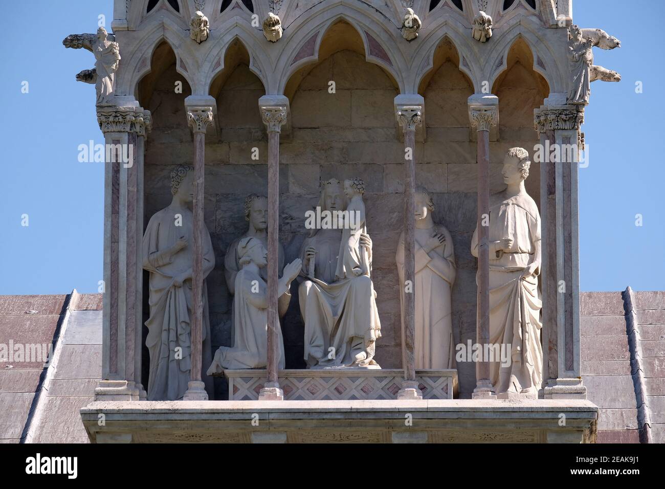Detail of the building Camposanto Monumentale in Pisa, Tuscany, Italy ...