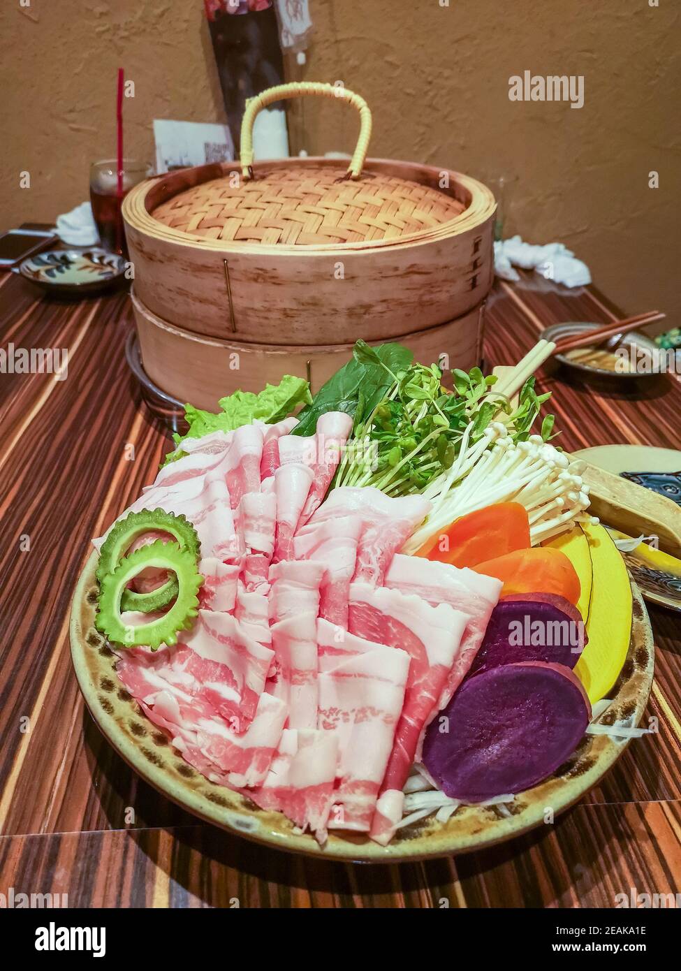 Okinawa style local pork shabu in Naha Stock Photo - Alamy