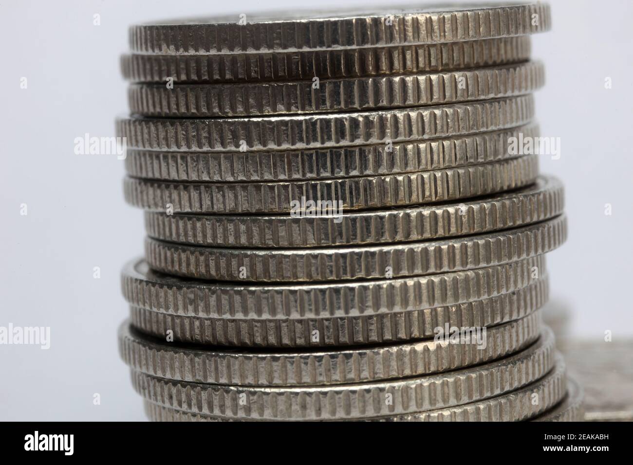 Stacks of money coins Stock Photo - Alamy