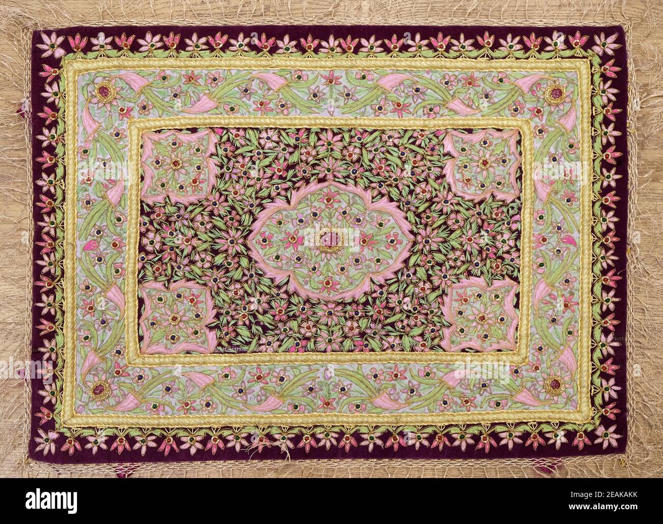 Carpet from wool and silk of classical design, Delhi, India Stock Photo ...