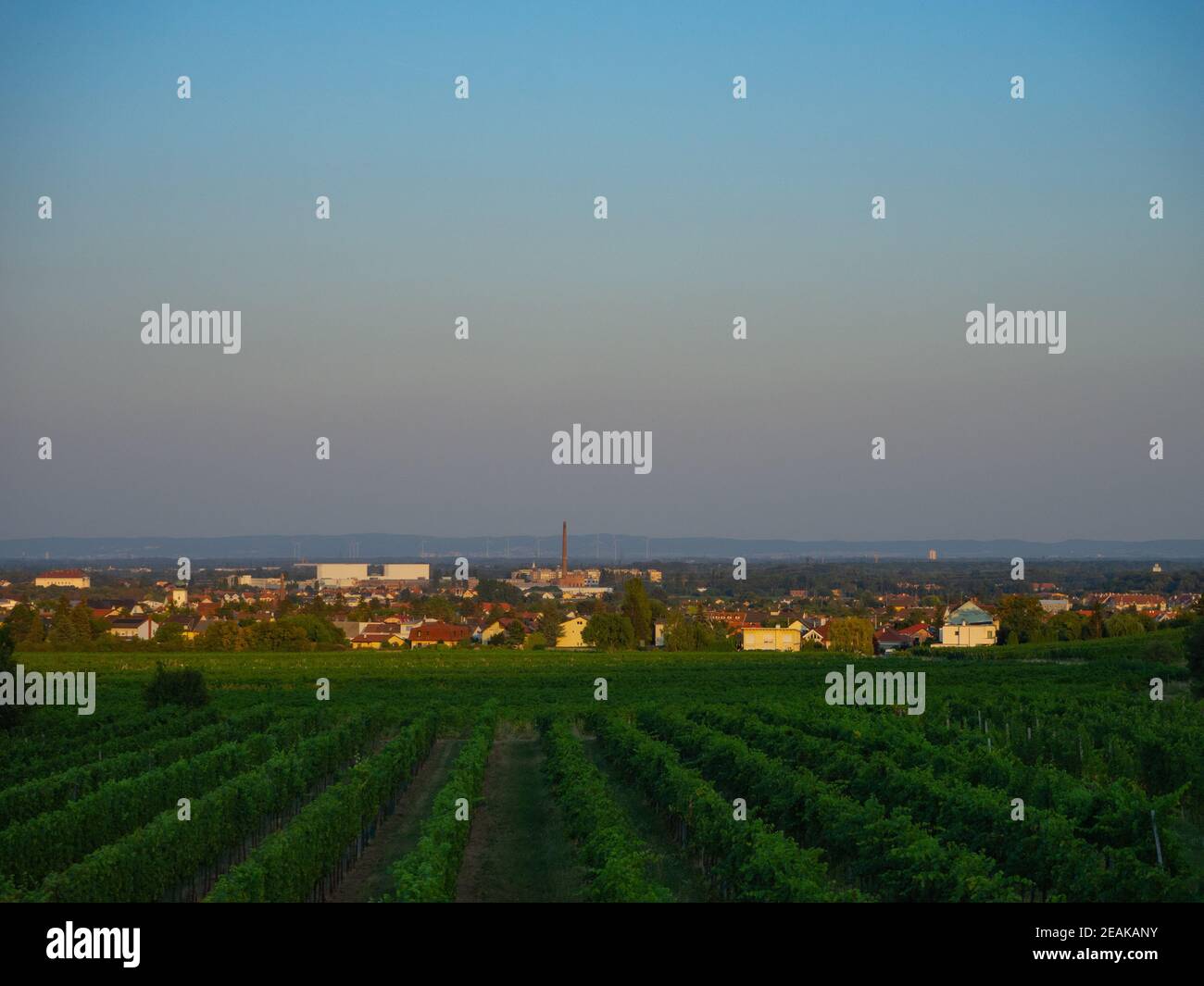 Cityscape with moody sunset sky hi-res stock photography and images - Alamy