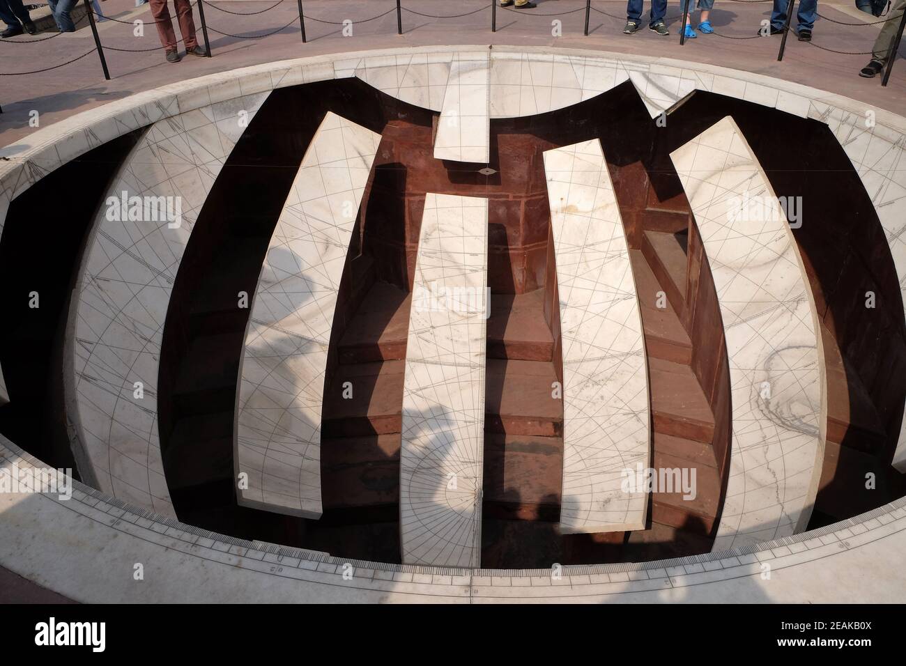 Detail of the Jai Prakash Yantra, a sundial which measures altitudes ...