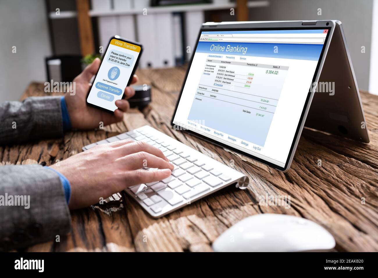 Online Bank Two Factor Authentication Stock Photo - Alamy Online Bank Two Factor Authentication Stock Photo - Alamy
