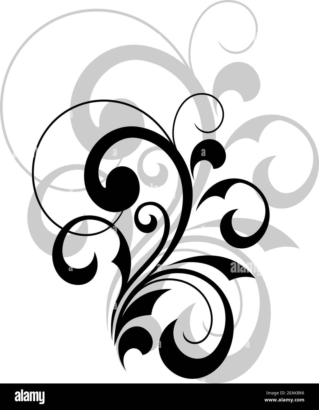 Vintage swirling pattern retro Black and White Stock Photos & Images ...