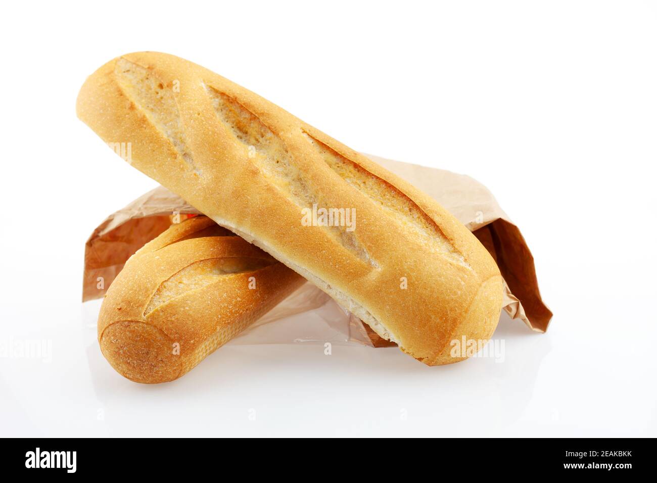 Two bread loaf isolated on white background Stock Photo - Alamy