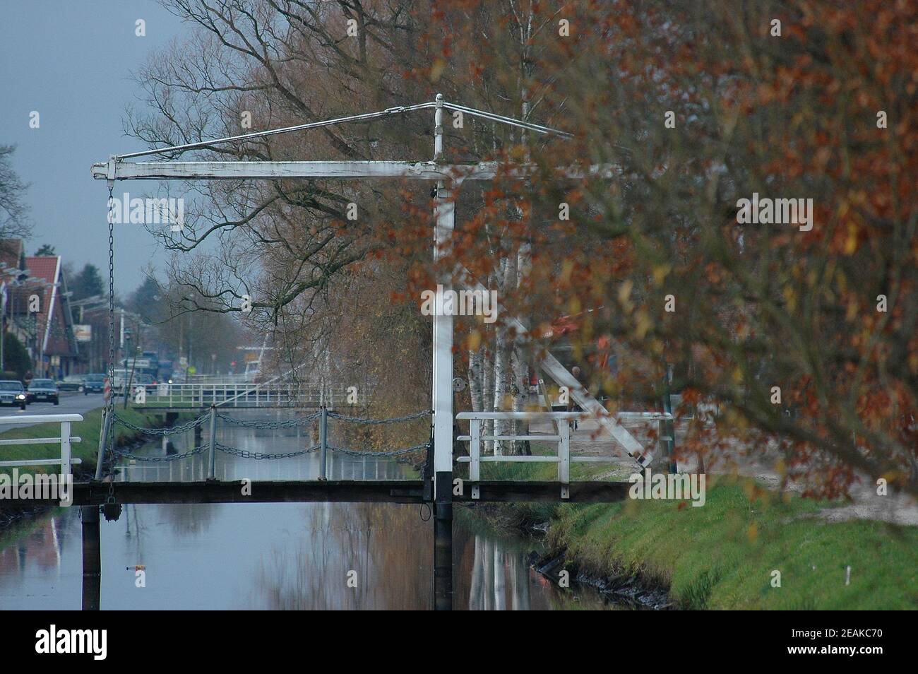 boats and mills in the german eastern frisia Stock Photo - Alamy