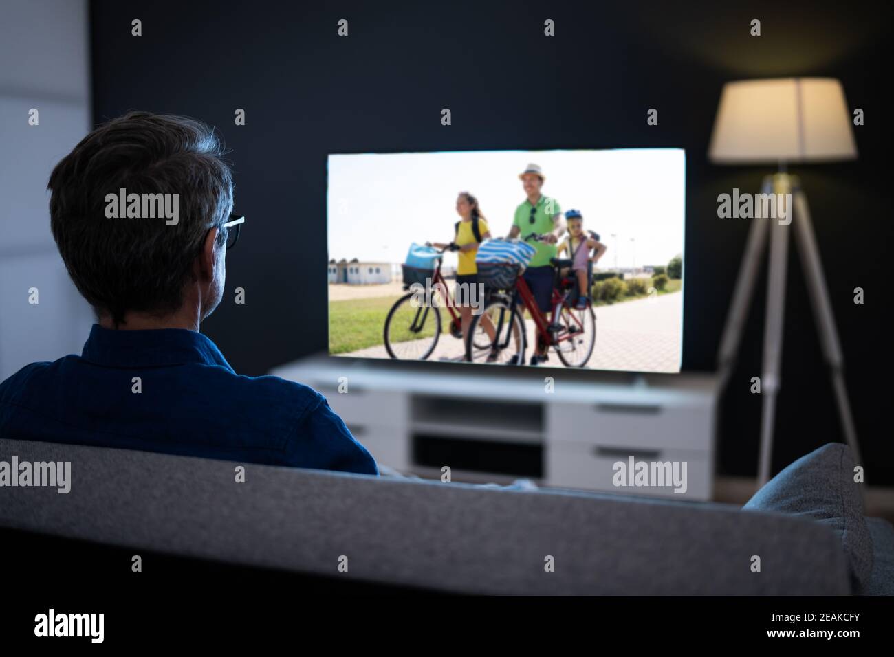 Watching TV. Streaming Television Movie Stock Photo - Alamy