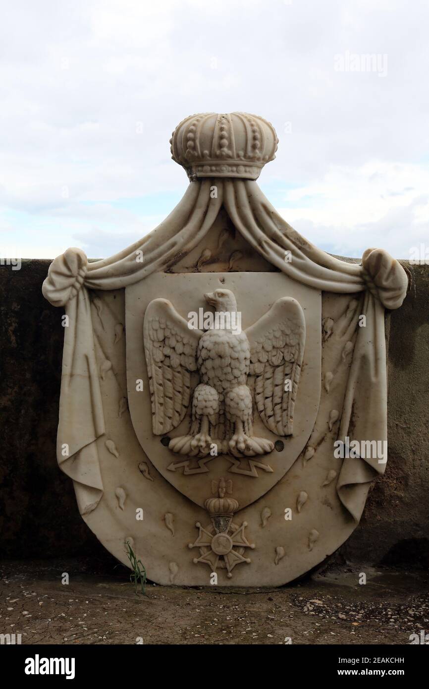 Napoleon I, Emperor of the French, his coat of arms, garden of the ...